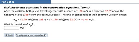 Solved Part Of Evaluate Known Quantities In The Chegg Com