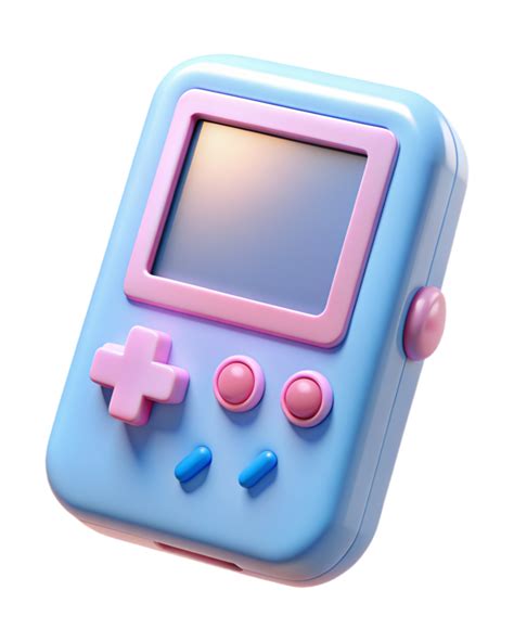 Retro Handheld Game 3d Render 46788747 Png