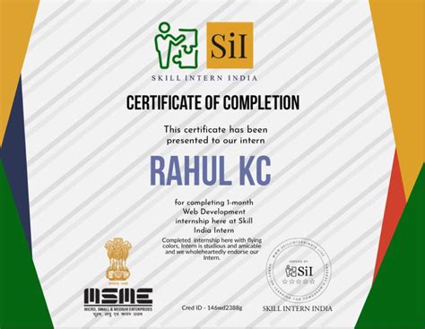 Rahul K C On Linkedin Webdevelopment Internshipcomplete