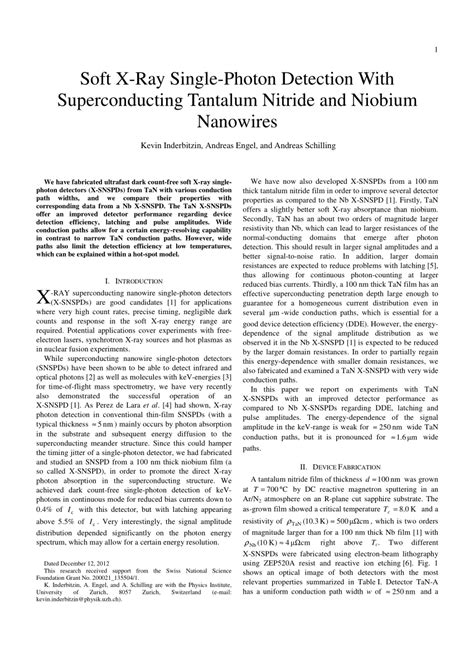 Pdf Soft X Ray Single Photon Detection With Superconducting Tantalum Nitride And Niobium Nanowires