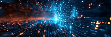 An Abstract Representation Of A Digital Data Stream In A Futuristic