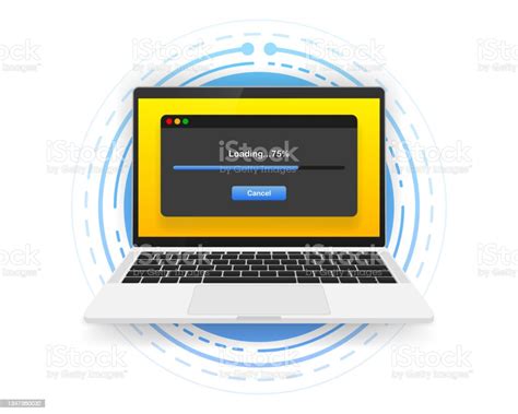 화면 컴퓨터에서 데이터 창 진행률 표시줄로드 클래식 운영 체제 사용자 메시지를 업데이트합니다 벡터 그림입니다 소프트웨어 업데이트에 대한 스톡 벡터 아트 및 기타 이미지