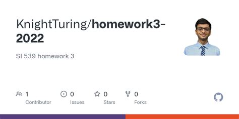 GitHub KnightTuring Homework3 2022 SI 539 Homework 3