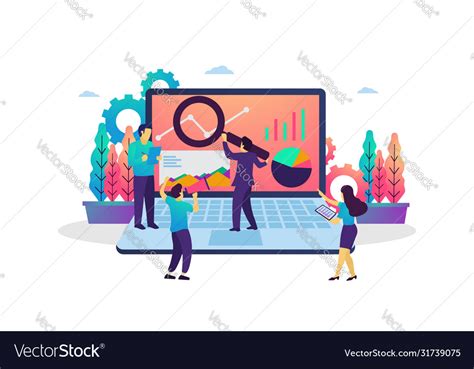 Data Analysis Modern Flat Design Concept Vector Image
