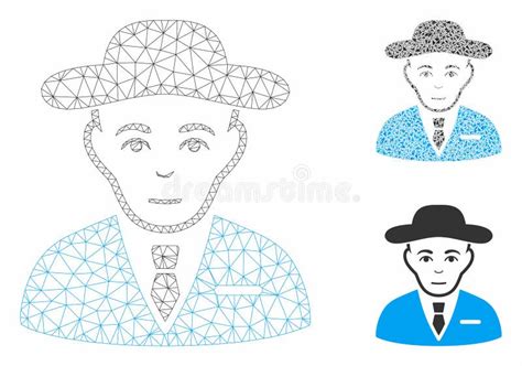 Secret Service Agent Vector Mesh 2d Model And Triangle Mosaic Icon Stock Vector Illustration