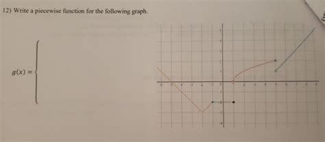 Solved Write A Piecewise Function For The Following Chegg Com
