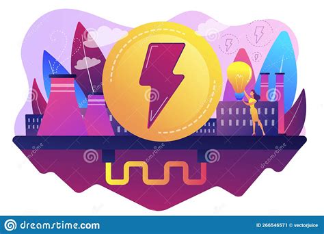 Geothermal Energy Concept Vector Illustration Stock Vector