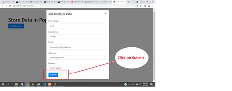 How To Store Data In Pop Modal In Laravel Scmgalaxy