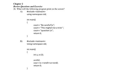 Solved Chapter 2 Review Questions And Exercise 26 What Will