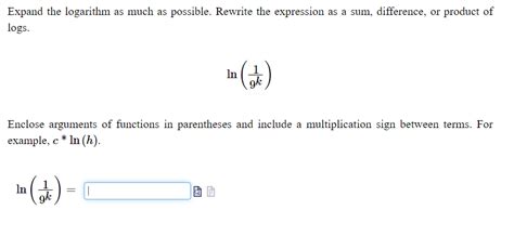 Solved Expand The Logarithm As Much As Possible Rewrite The