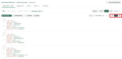 在compass中查看文档 Compass Mongodb Docs