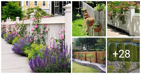 33 Beautiful Green Fence Line Landscaping Ideas