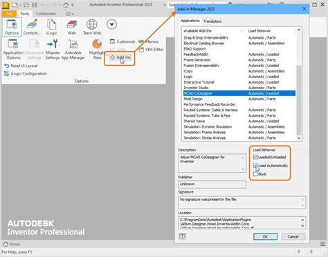Preparing Autodesk Inventor For Codesign Altium Mcad Codesigner Technical Documentation