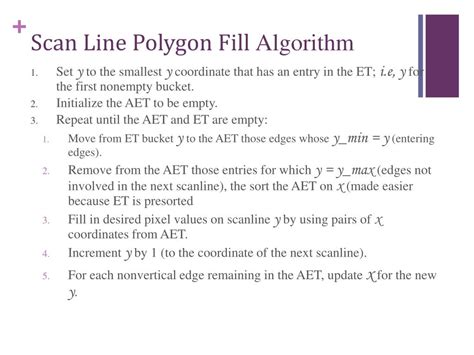Ppt Cpcs 391 Computer Graphics 1 Lecture 5 Polygon Filling Powerpoint Presentation Id2266588