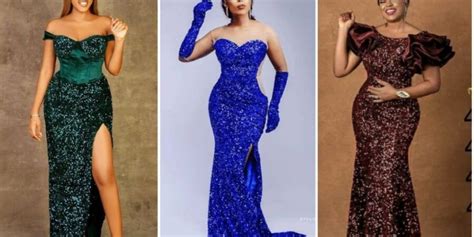 Sequence Material Gown Styles In Nigeria