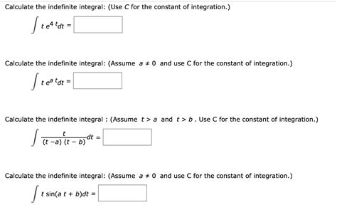 Solved Calculate The Indefinite Integral Use C For The Chegg Com