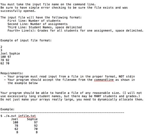 Solved Please Modify My C Program So It Prints Out The