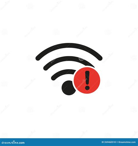 Wifi Exclamation Mark Digital Technology Icon Symbol Vector