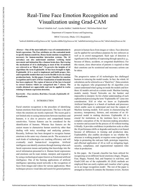 Pdf Real Time Face Emotion Recognition And Visualization Using Grad Cam