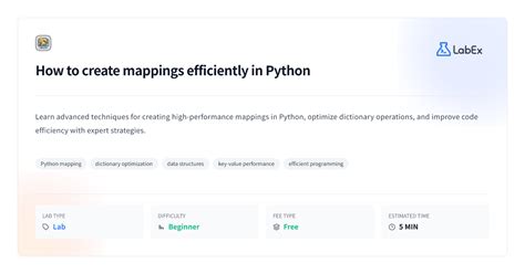 How To Create Mappings Efficiently In Python Labex