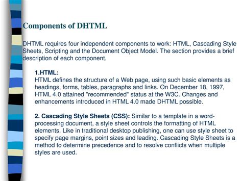 Dhtml Ppt Download