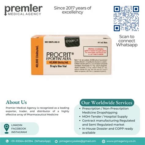 Procrit Epoetin Alfa Injection At ₹ 1090piece Procrit Vial In Nagpur