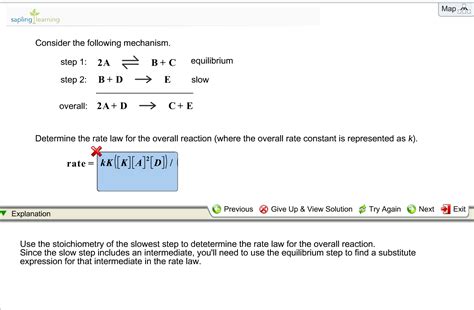 Solved Determine The Rate Law For The Overall Reaction W