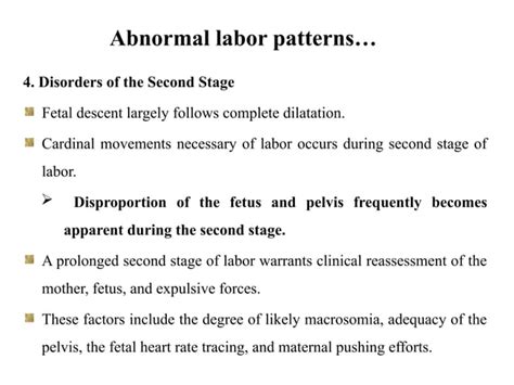 Abnormal Labor Patterns For Residencypptx