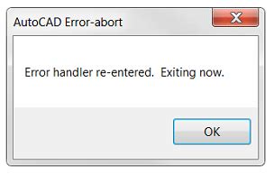 FATAL ERROR Unhandled E H Exception At When Starting AutoCAD Products