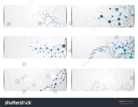 Set Digital Backgrounds Dna Molecule Structure Stock Vector Royalty Free 435249904 Shutterstock