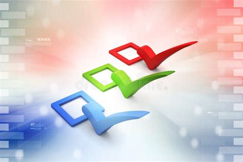 Column And Tick Mark Stock Illustration Illustration Of Choice 55037632