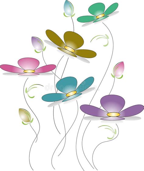 Cute Flowers Stock Vector Illustration Of Concept Blooming 26084292