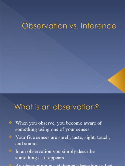 Observation Vs Inference Pdf