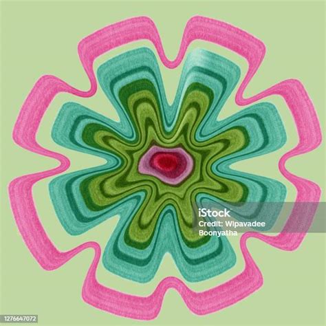 녹색과 분홍색 톤의 꽃의 추상적 인 이미지 손으로 그린 브러시 스트로크 배경에 대한 녹색 배경에 0명에 대한 스톡 벡터 아트 및 기타 이미지 Istock