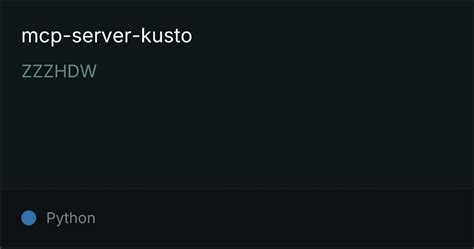 Kusto MCP Server Glama