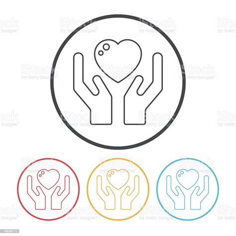 기부 꺾은선형 아이콘크기 2015년에 대한 스톡 벡터 아트 및 기타 이미지 2015년 건강관리와 의술 기부함 Istock