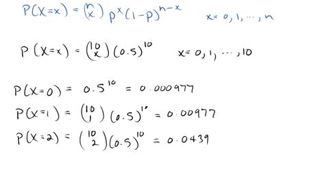 solved the random variable x has a binomial distribution with n 10