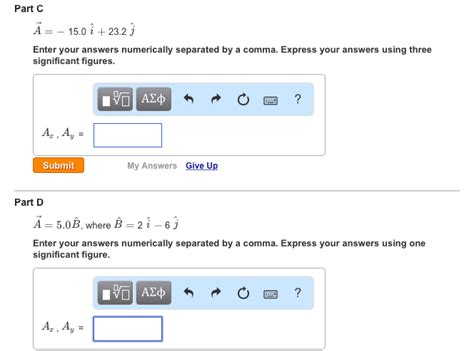 Solved Exercise Part A In Each Case Find The X And Chegg Com