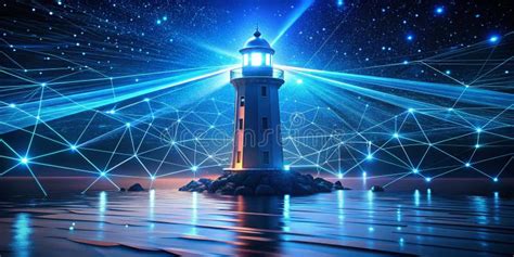 Navigating The Virtual Ocean Futuristic Data Lighthouse Guides Advanced