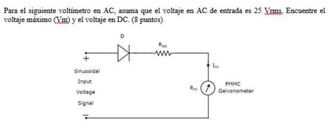 Solved For The Following AC Voltmeter Assume The Input AC Chegg Com