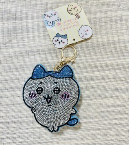 Japan Prize Chiikawa Chikawa Hachiware Cat Rhinestone Keychain 3 Jewelled Rare Ebay