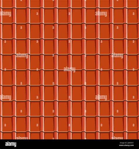 Orange Square Roof Tile Seamless Pattern Background Vector House Rooftop Texture Red Roof Top