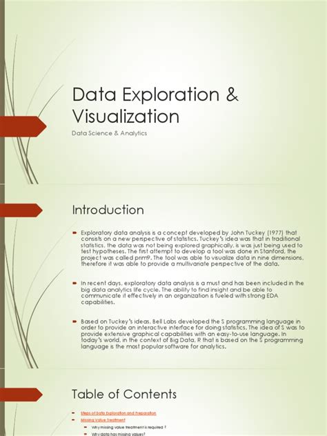 Data Exploration And Visualization Pdf Data Analysis Statistical Hypothesis Testing