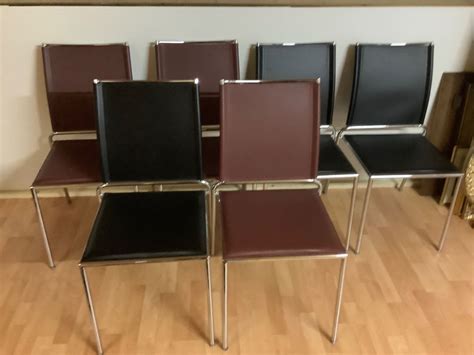 Lederstühle In Schwarz Und Bordo Gebraucht In Riehen Für Chf 180 Nur Abholung Auf Ricardo Kaufen