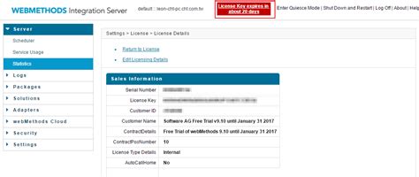 Alberts Blog [webmethods] 如何更新 Integration Server 的 Trial License