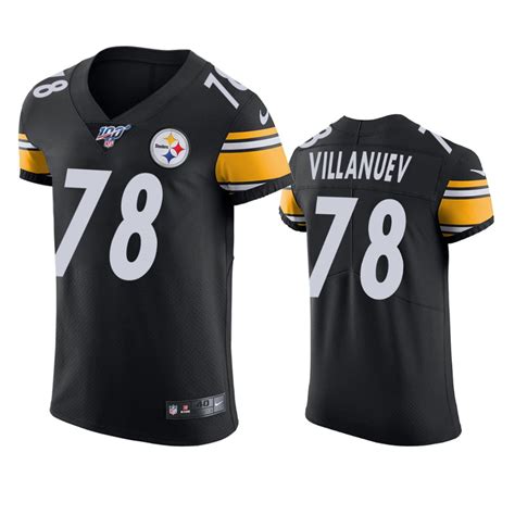 Pittsburgh Steelers Alejandro Villanueva Black 100th Season Vapor Elite
