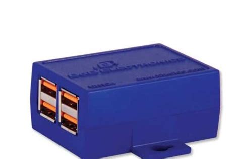 Rugged Four Port Mini Usb Hub Mounts Anywhere