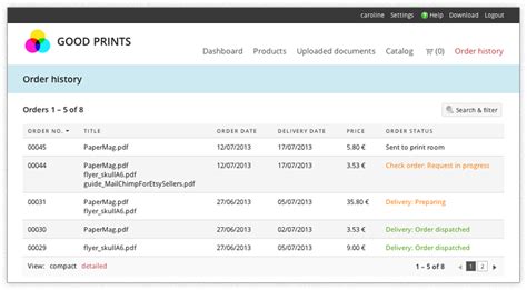 print workflow ordering dots software
