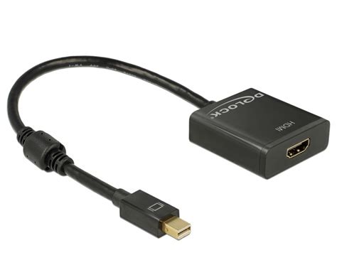 Adaptor Mini Displayport 1 2 La Hdmi T M 4k Activ Negru Delock 62611