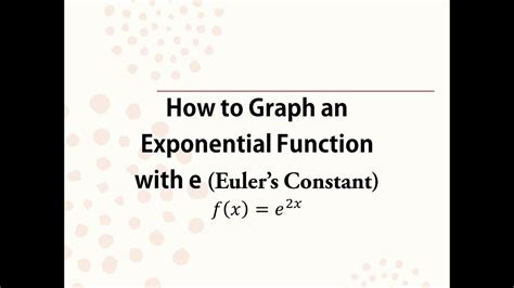 How To Graph An Exponential Function With E Eulers Constant Fxe